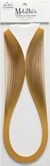 Gold Metallic Quilling Paper (1/8") | Quilled Creations Quilling Supplies