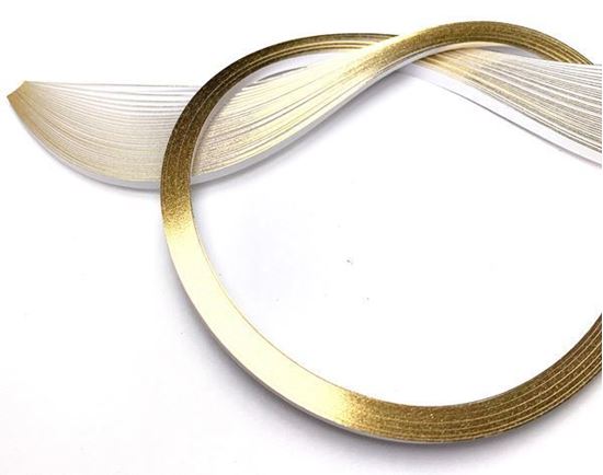 Bright White Quilling Paper with a Gold Metallic Gilded Edge | Quilled ...